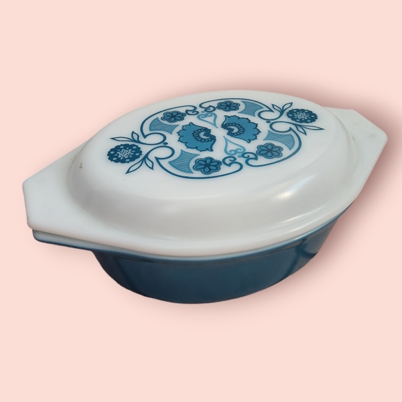 Pyrex | Dining | Pyrex Blue Horizons Casserole Dish Vintage | Poshmark